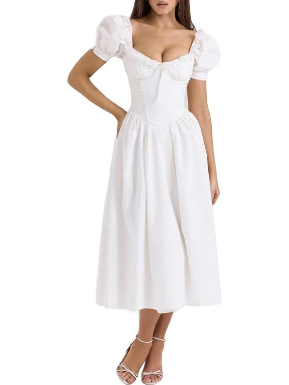 HOUSE OF CB HOUSE OF CB Lulabell Puff Sleeve Midi Dress